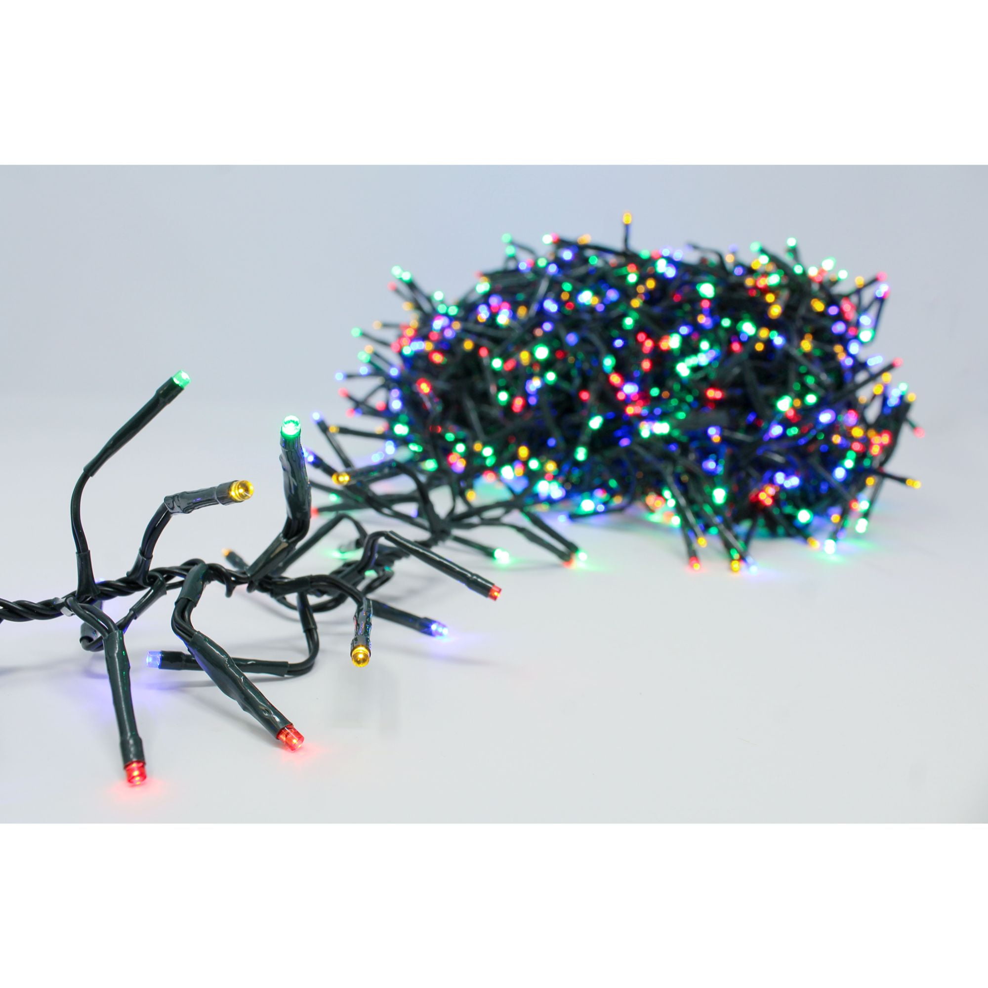 DLIG 1500 Multi-Color Cracker Cluster LED Wide Angle Christmas String ...