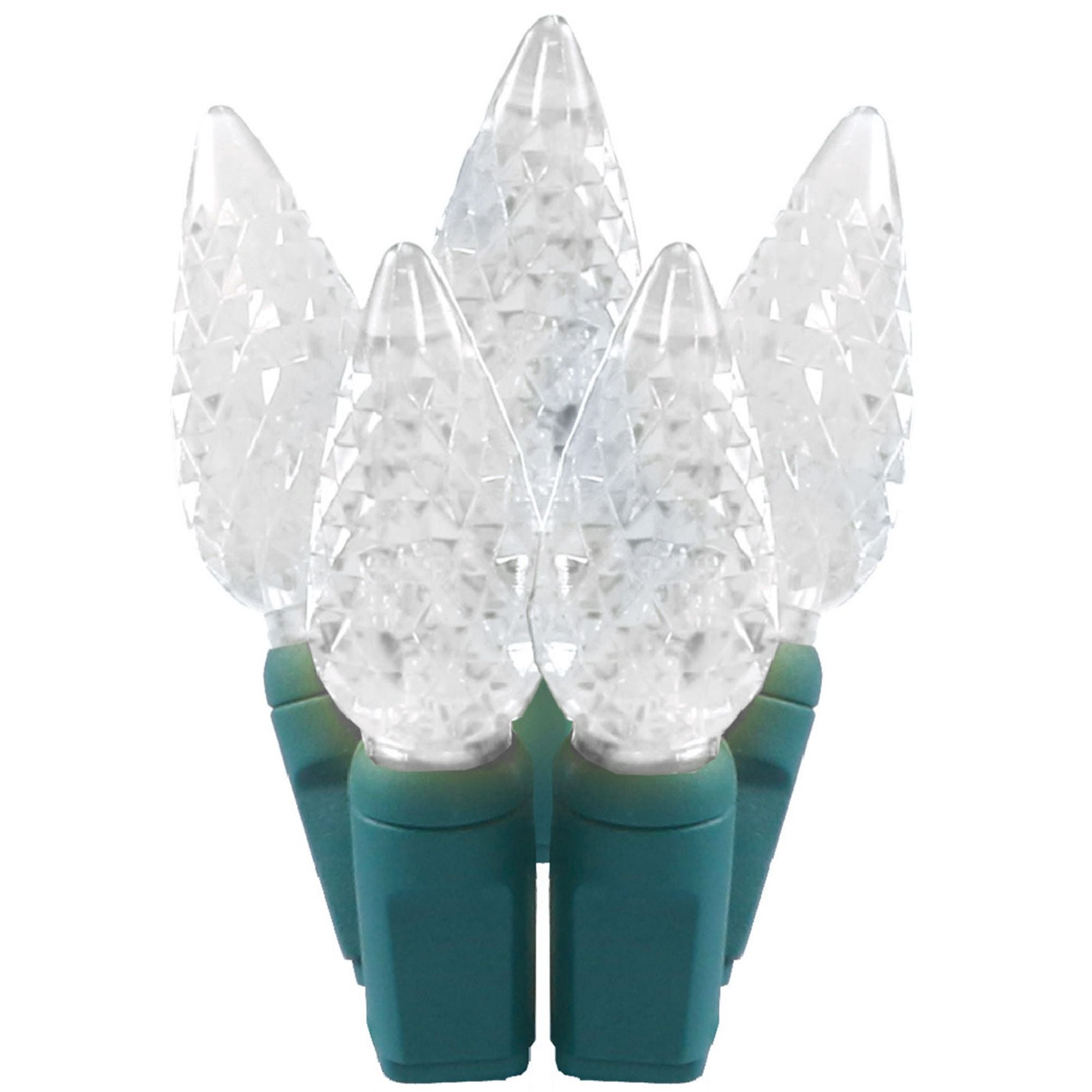 DLIG LED C6 Faceted Christmas String Lights - Pure White - 25.17 ft ...