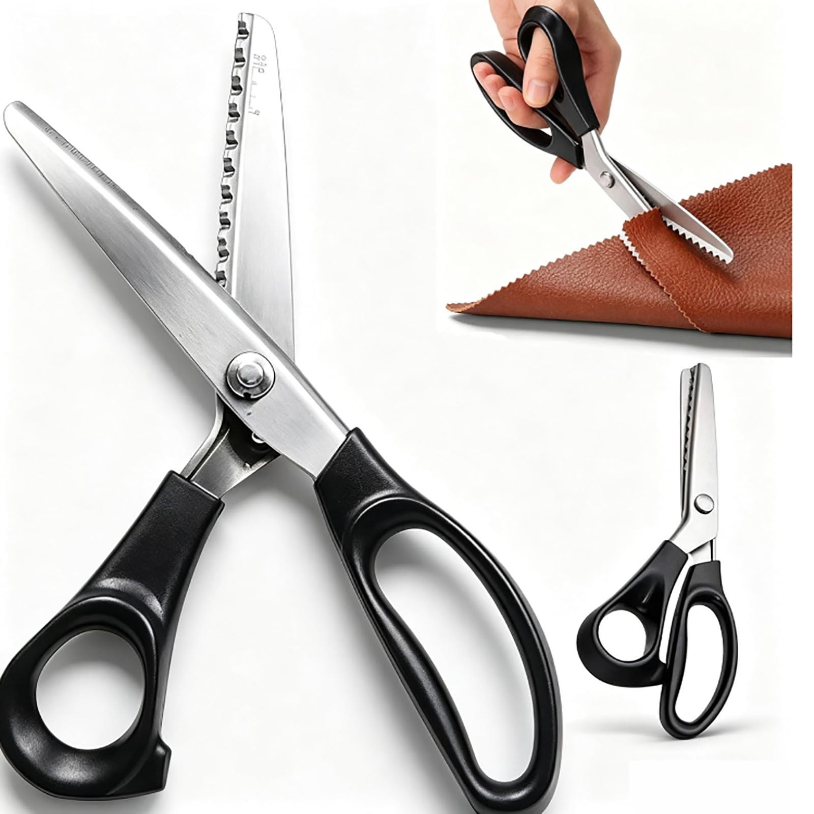 DLMCUH Professional Pinking Shears for Fabric,Stainless Steel Zig Zag ...