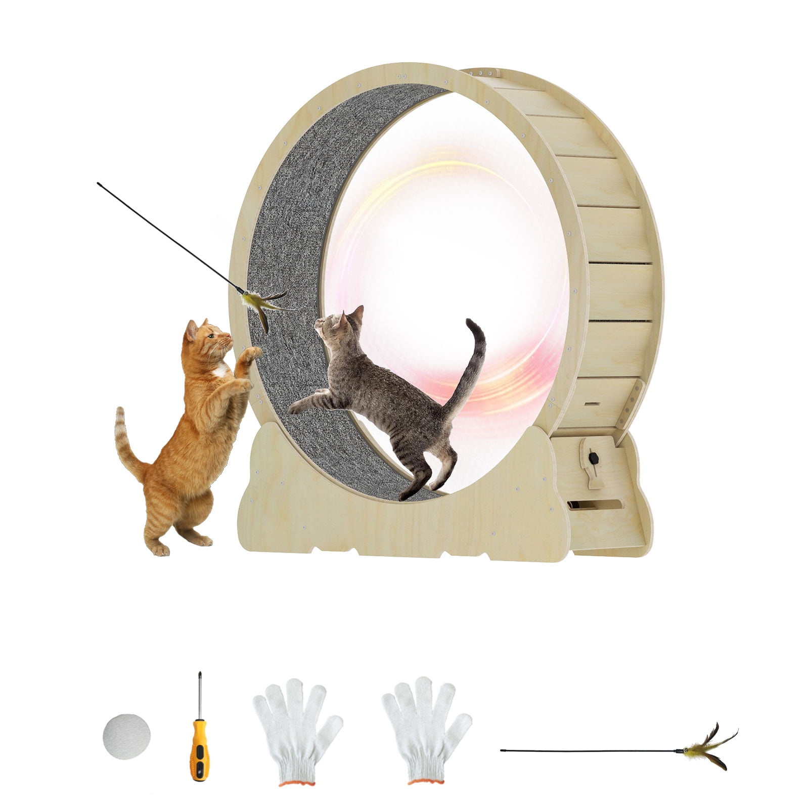 DLPIN 39" Cat Exercise Wheel for Indoor Cats,Cat Treadmill with ...