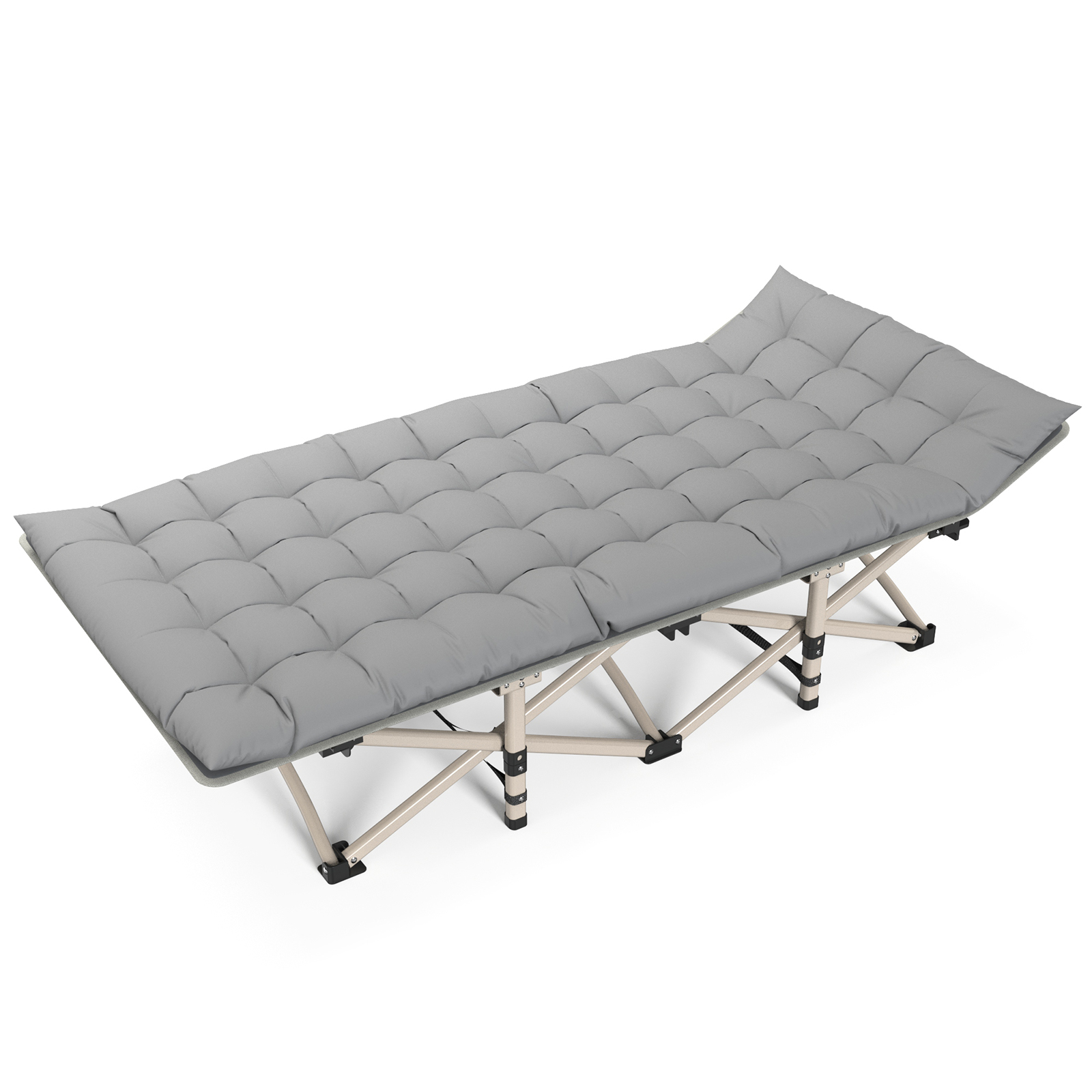 DLPIN Folding Camping Cot with Mattress,for Travel,Beach,Patio,Heavy ...