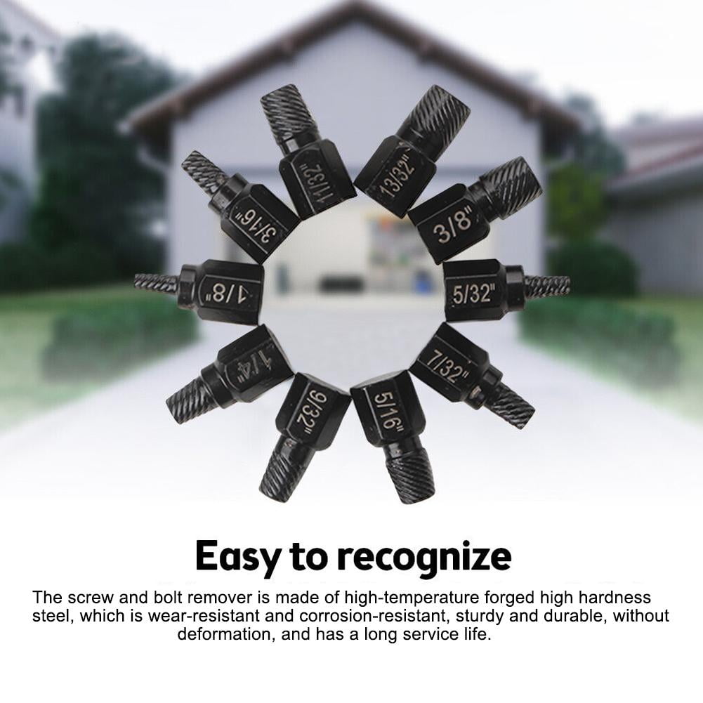 DLQT 10-Piece Set 10-Piece Set Screw Nut Extractor Broken Screw ...
