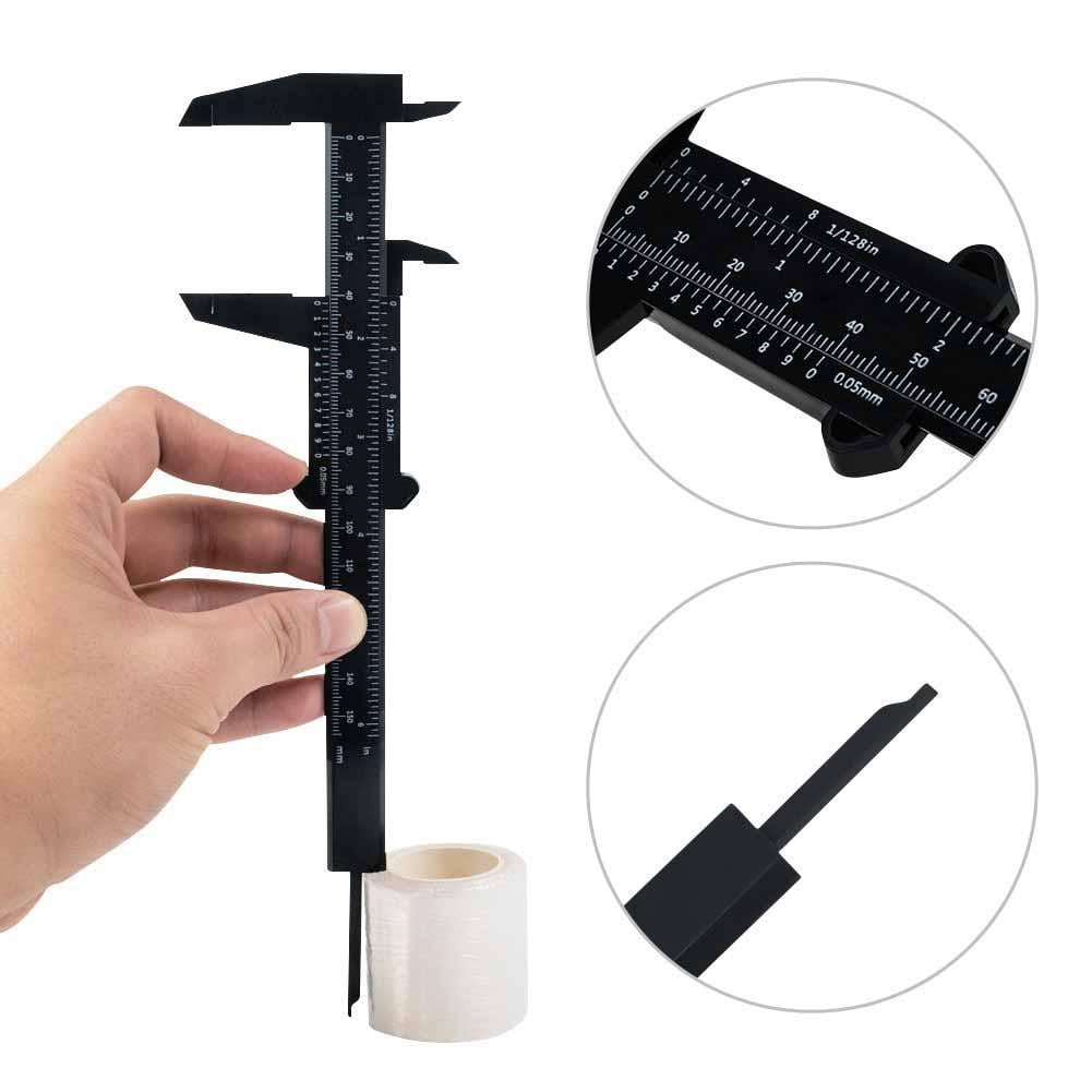 DLQT Black 150mm Double Scale Plastic Vernier Caliper For Jewelry ...