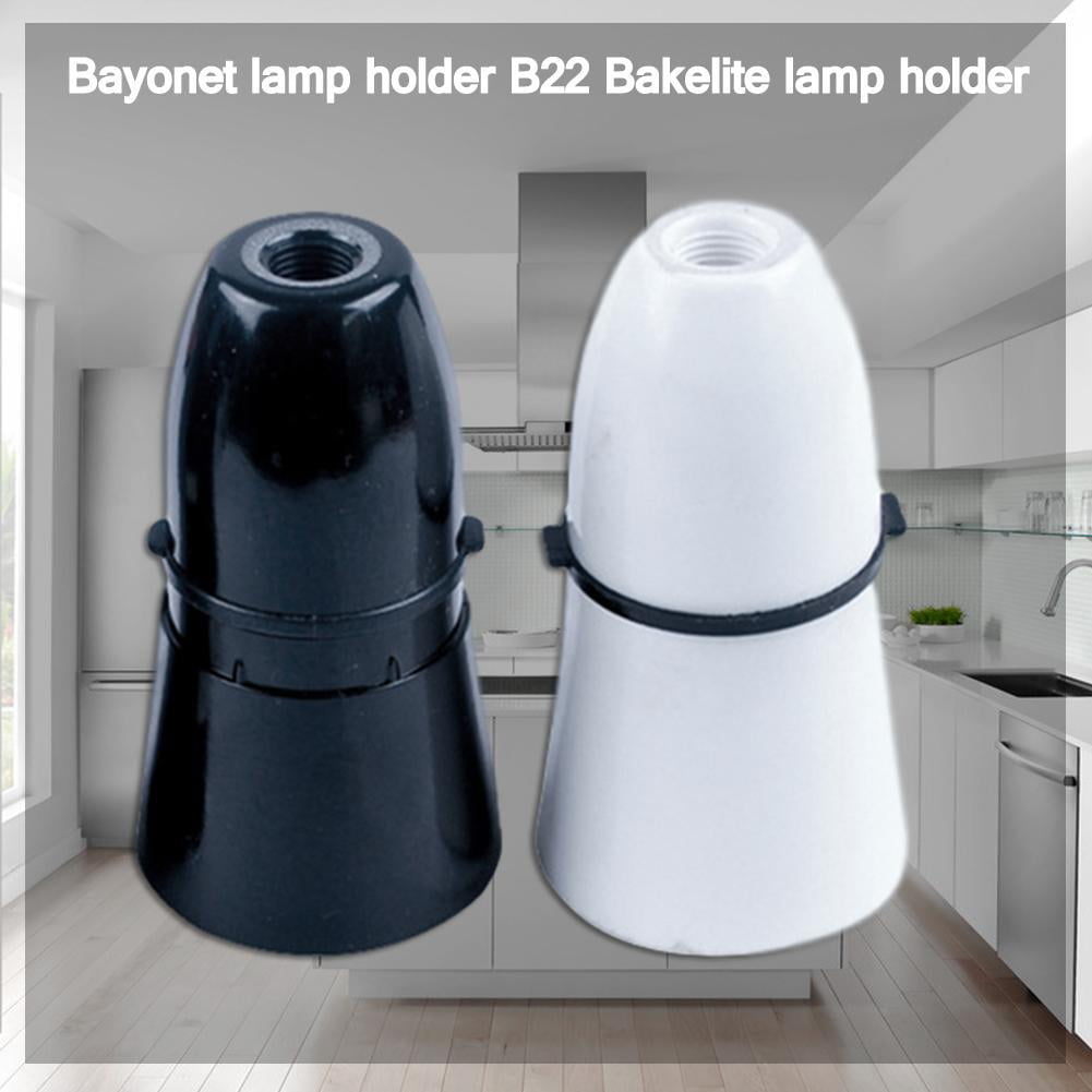 DLQT Black Bayonet Lamp Holder B22 Bakelite Lamp Holder Black And White ...