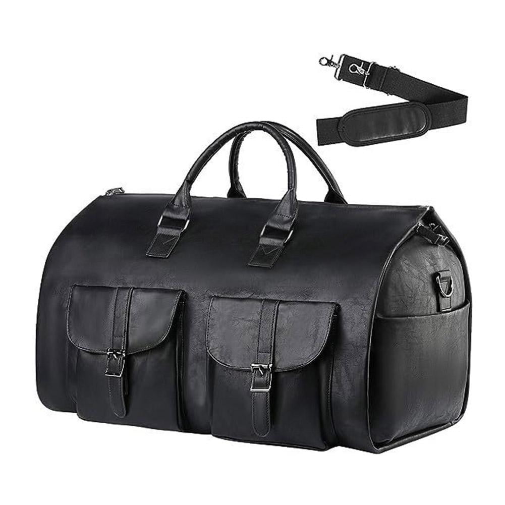 DLQT Black Convertible Travel Clothing Carry-On Duffel Bag 2 In 1 ...