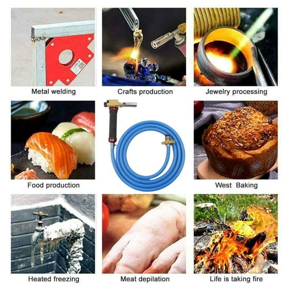 DLQT Blue All-Copper Welding Tools Copper Pipe Double-Ended Gas Tank ...