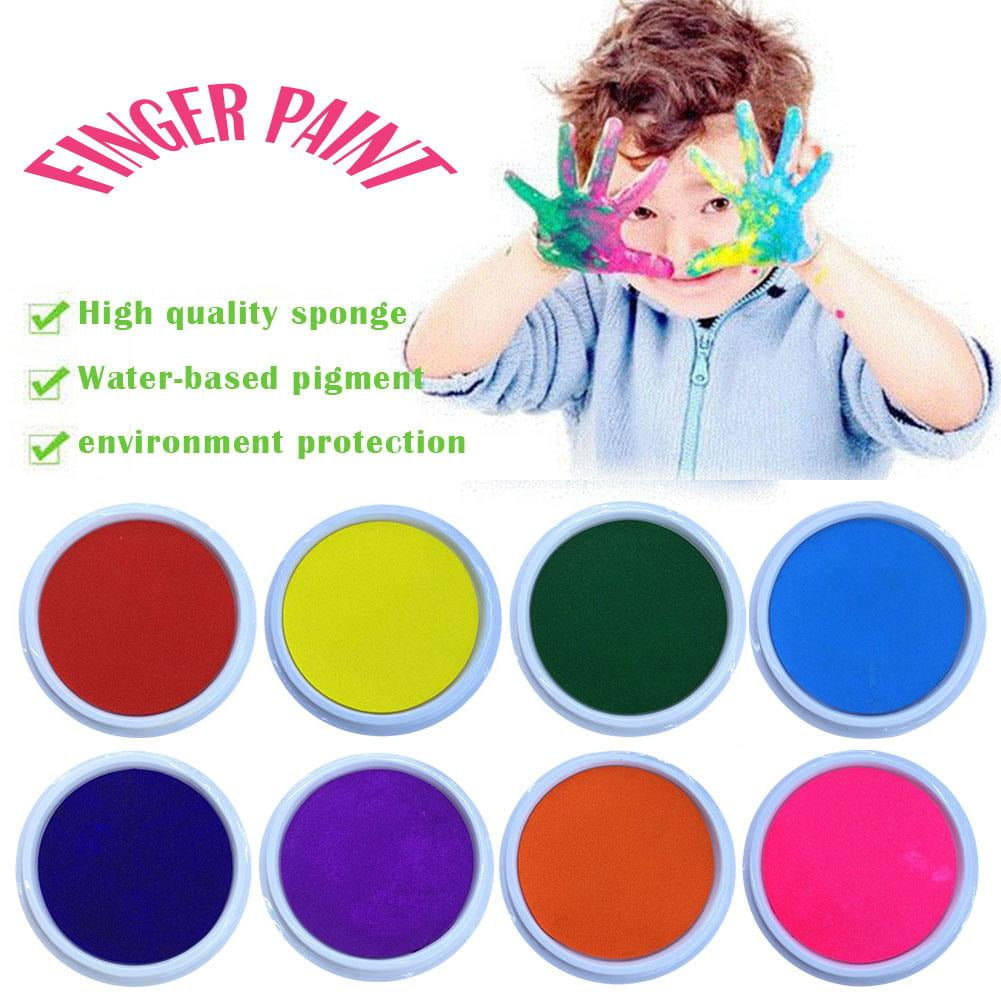 DLQT Blue Kindergarten Finger Palm Painting Pigment Color Ink Pad Ink ...