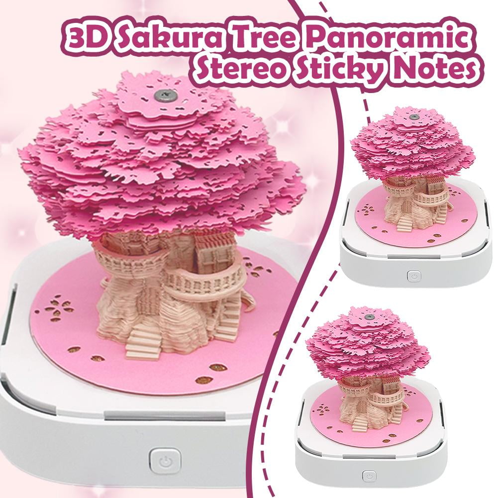DLQT Cherry Blossom Tree 2025 New Desk Calendar Notepad 3d Earth ...