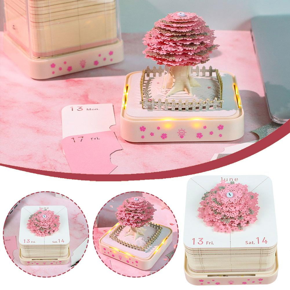 DLQT Cherry Blossom Tree 2025 Snake Year 3d Calendar Notes - Walmart.com