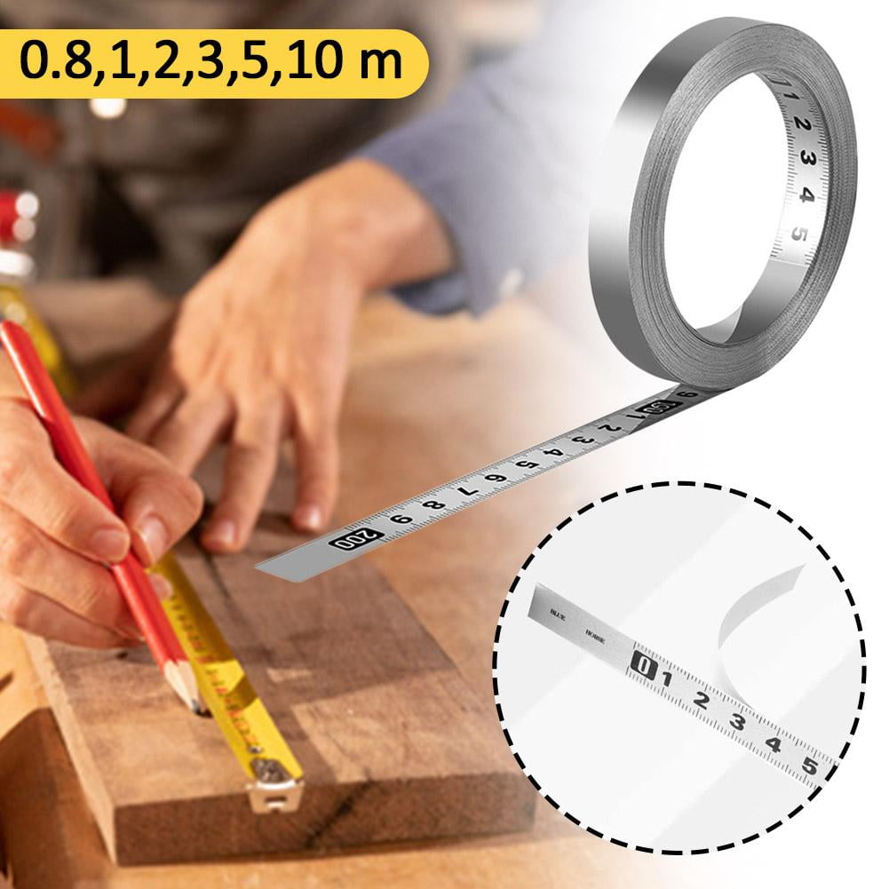 DLQT Electroplating Ruler Tape Positive 2 Meters Sticky Ruler Self ...