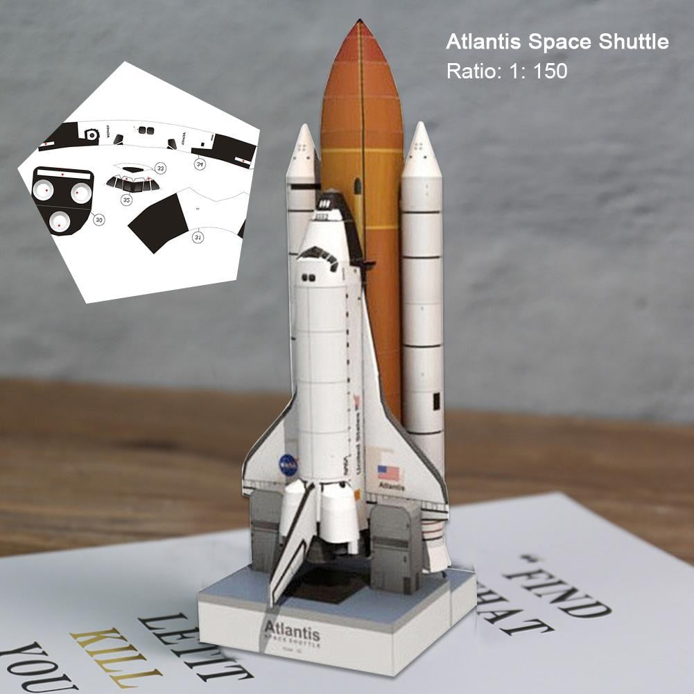 DLQT English Version Of The Space Shuttle 1:150 Paper Model Space ...