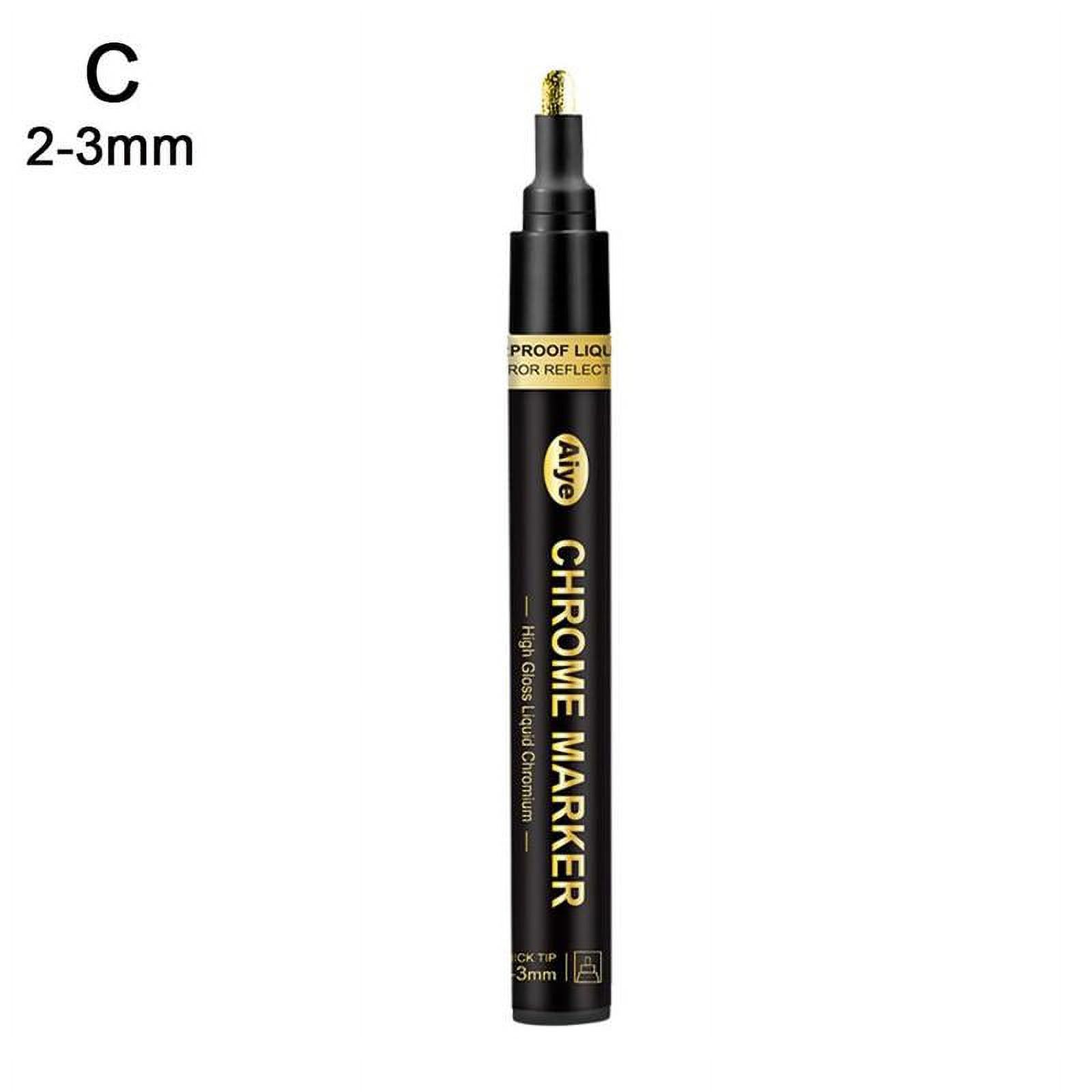 DLQT Gold 2 To 3mm Chrome-Plated Gold And Copper Mirror Pen Reflective ...