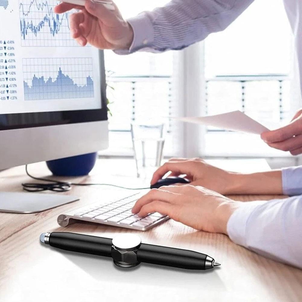 DLQT Gyro Light Pen Bright Black Luminous Flash With Light Rotating ...