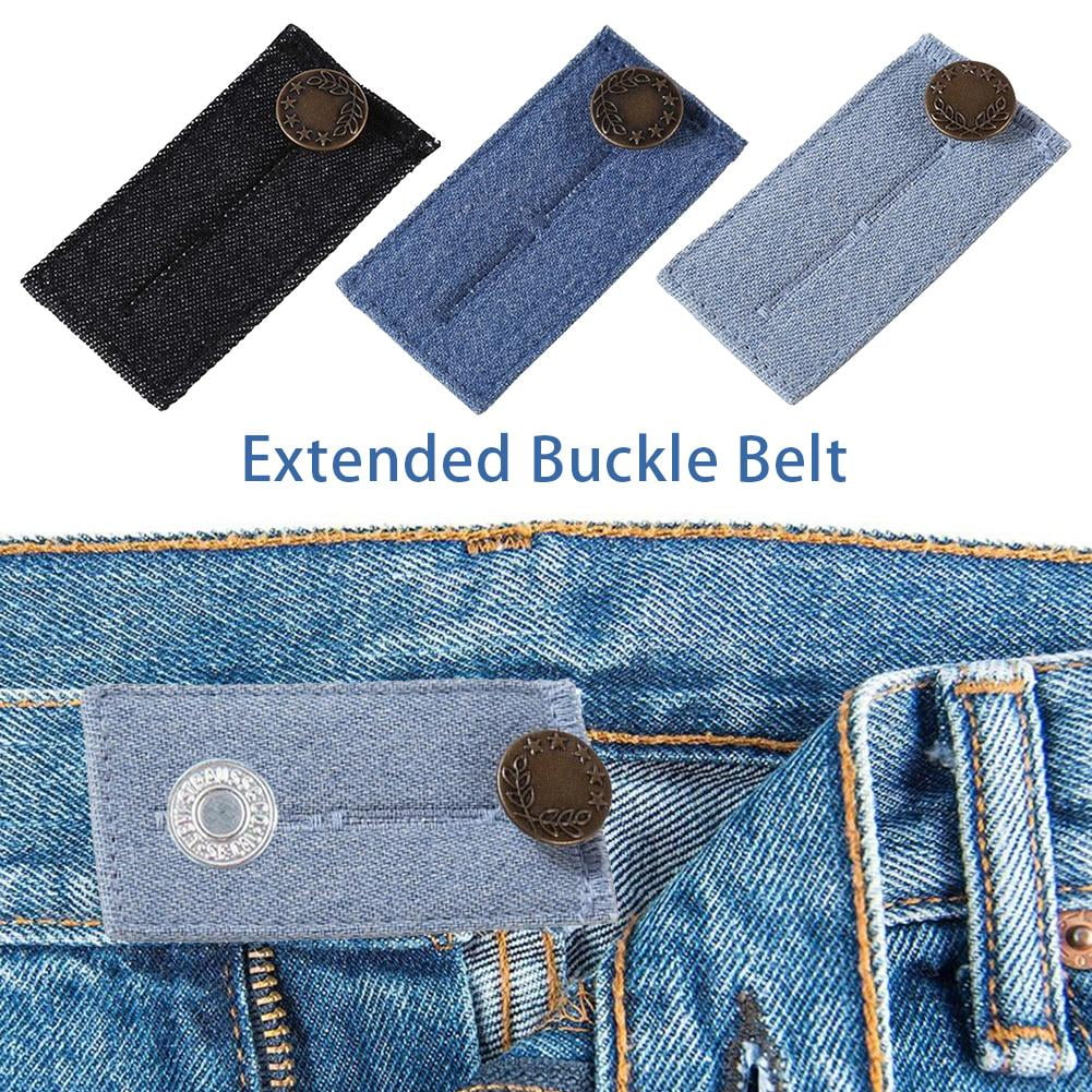 DLQT Jeans Expansion Belt Metal Denim Button Extension Buckle Belt ...