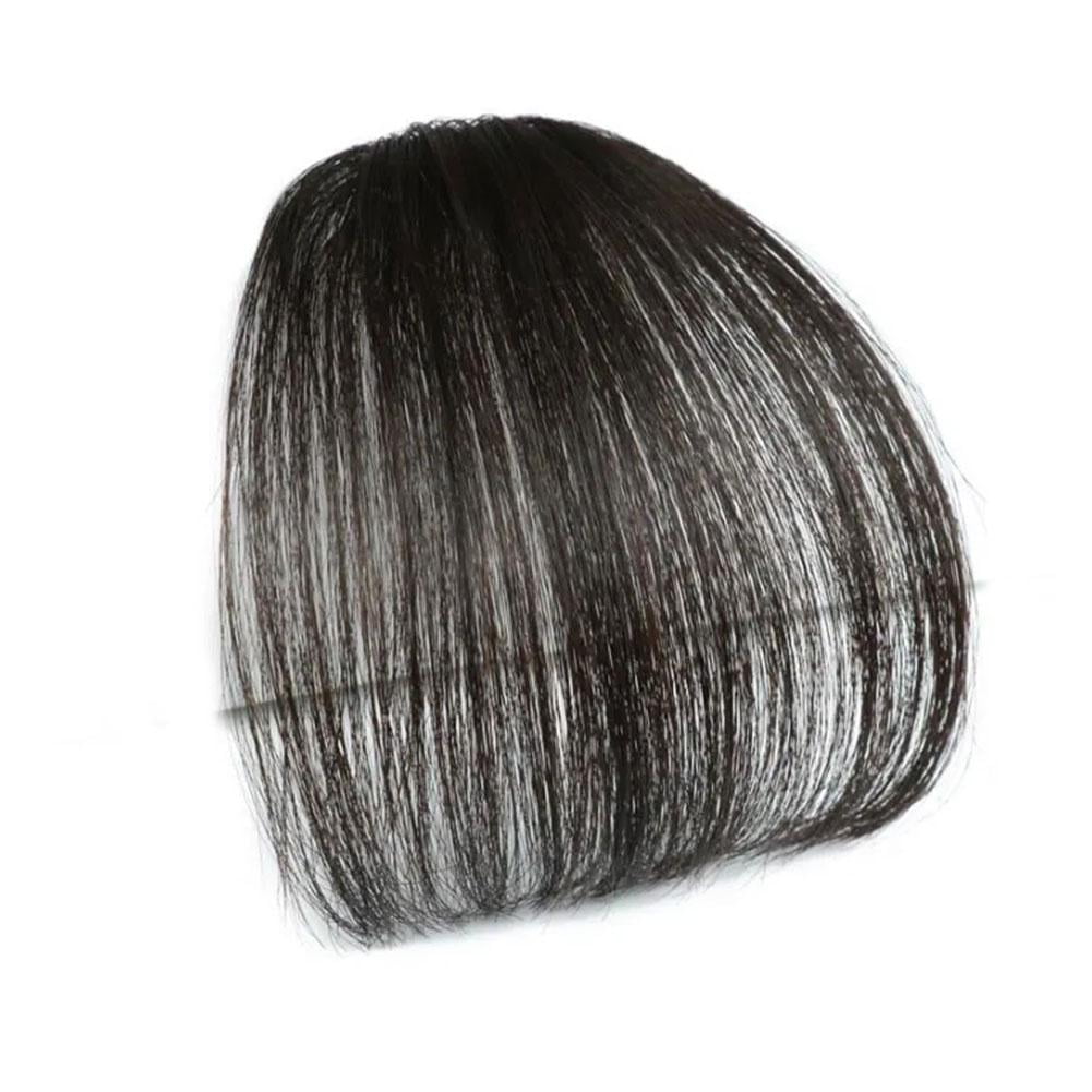 DLQT No Sideburns Black Brown Wig Air Bangs Simulation Hair Wig Net ...