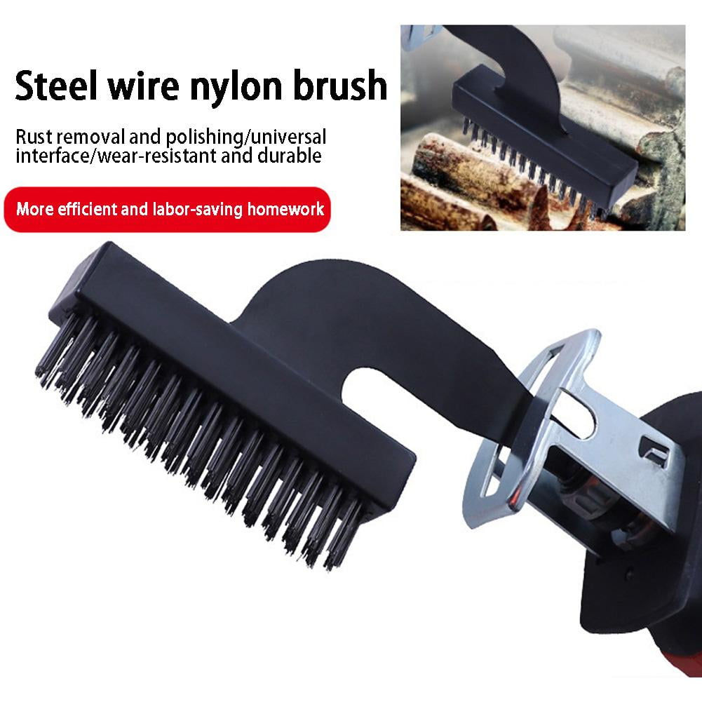 DLQT Nylon Brush Head + Steel Brush Head Electric Wire Nylon Brush ...