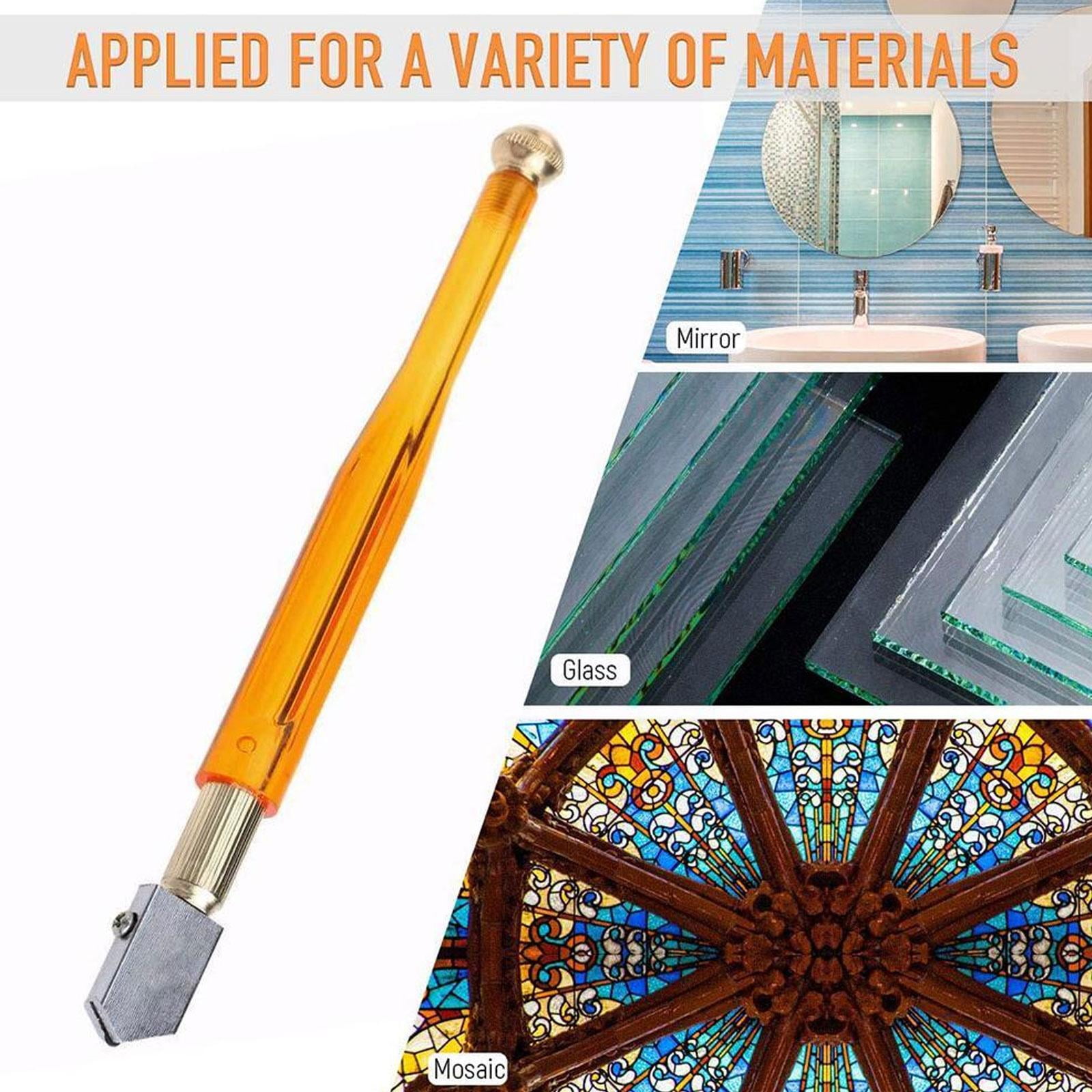 DLQT Orange New Plastic Rod Roller Glass Cutter Self-Oiling Glass ...