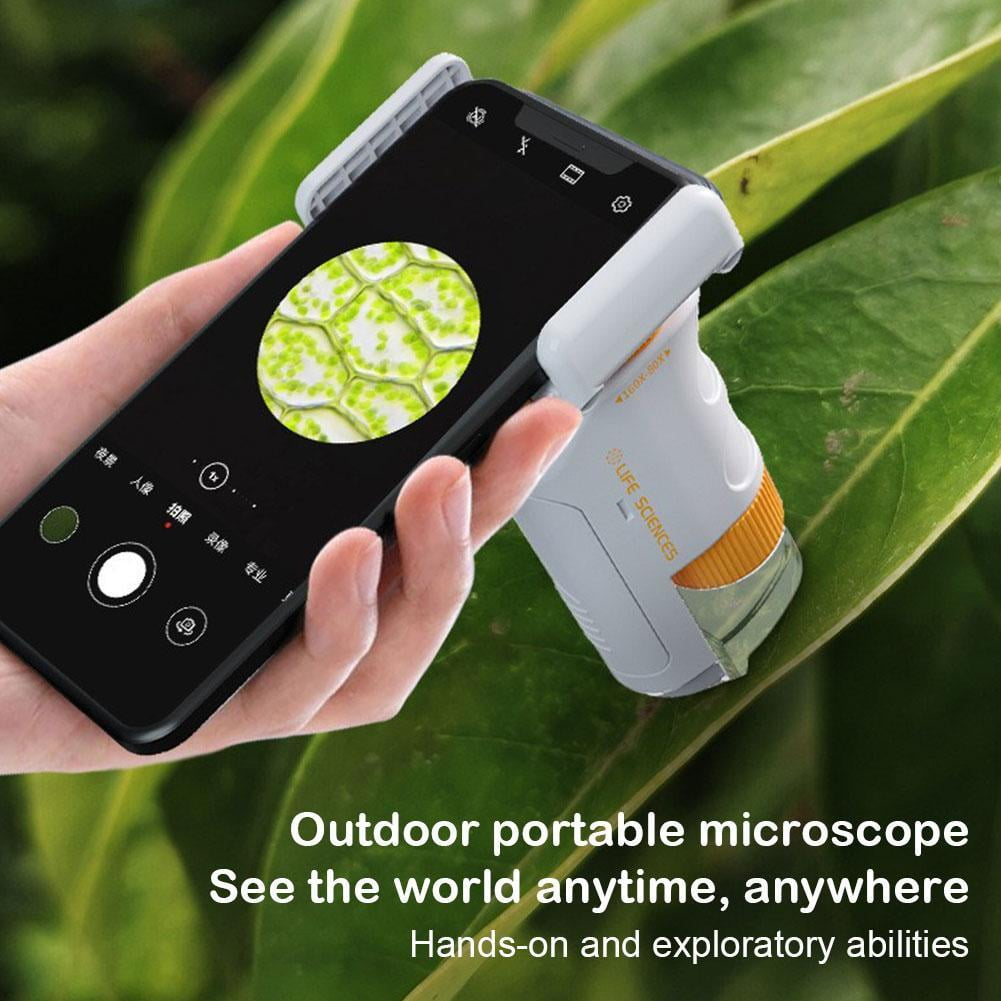 DLQT Orange - Portable Microscope + Mobile Phone Holder Mini Children'S ...