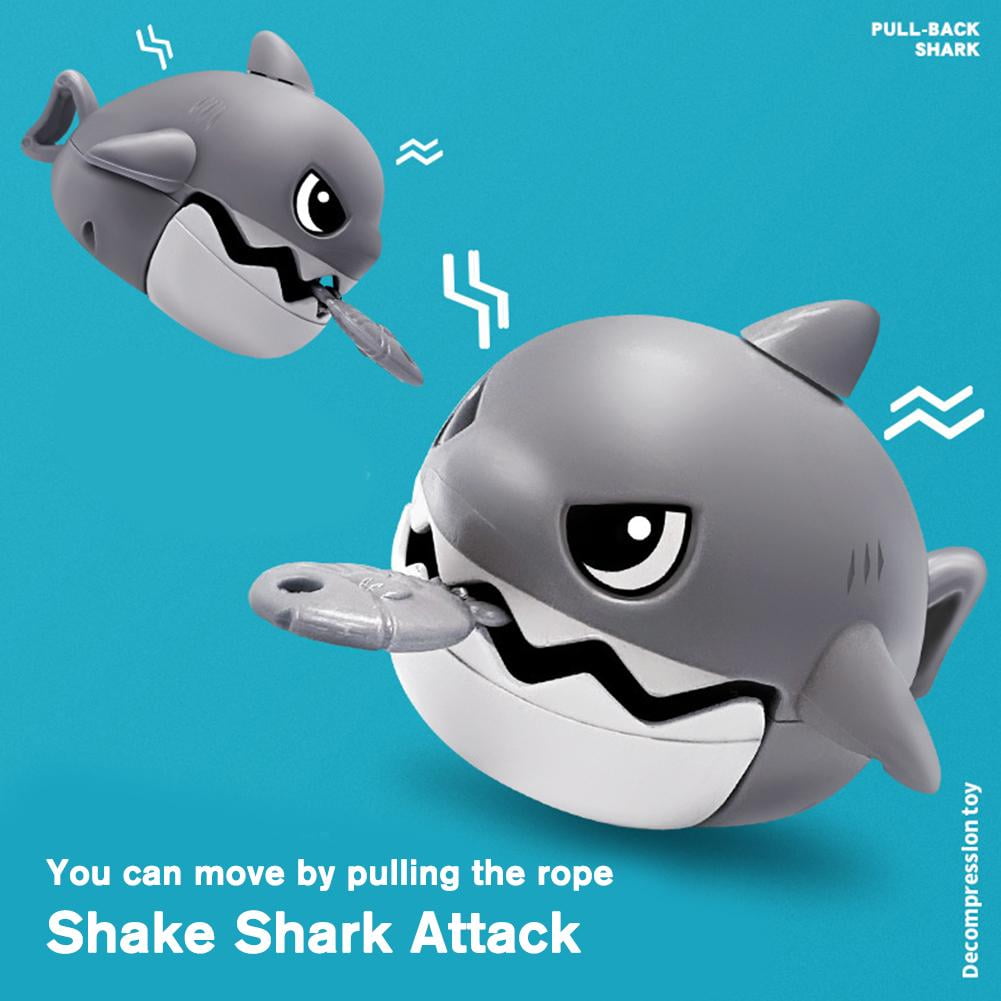 DLQT Pull-String Shark Cartoon Cute Pull-String Shark Abs Keychain ...