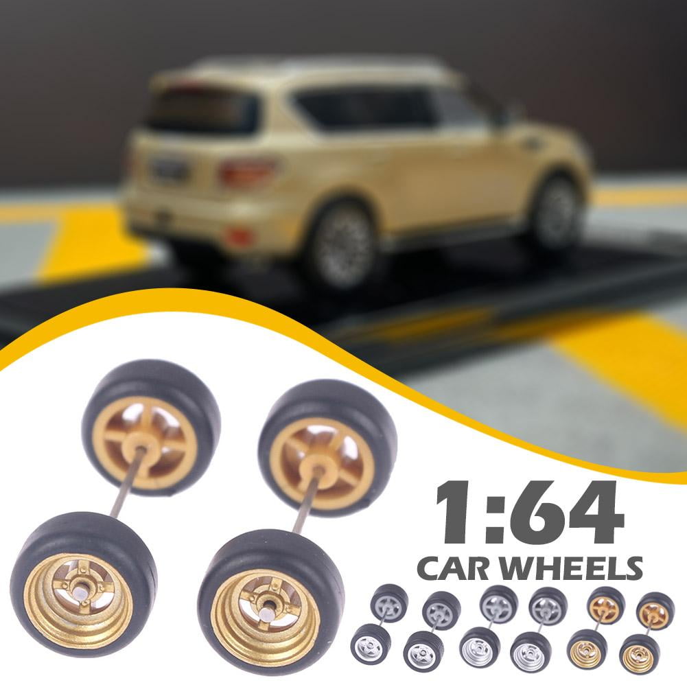 DLQT Silver Five-Pointed Star 1:64 Alloy Car Model Modified Wheel ...