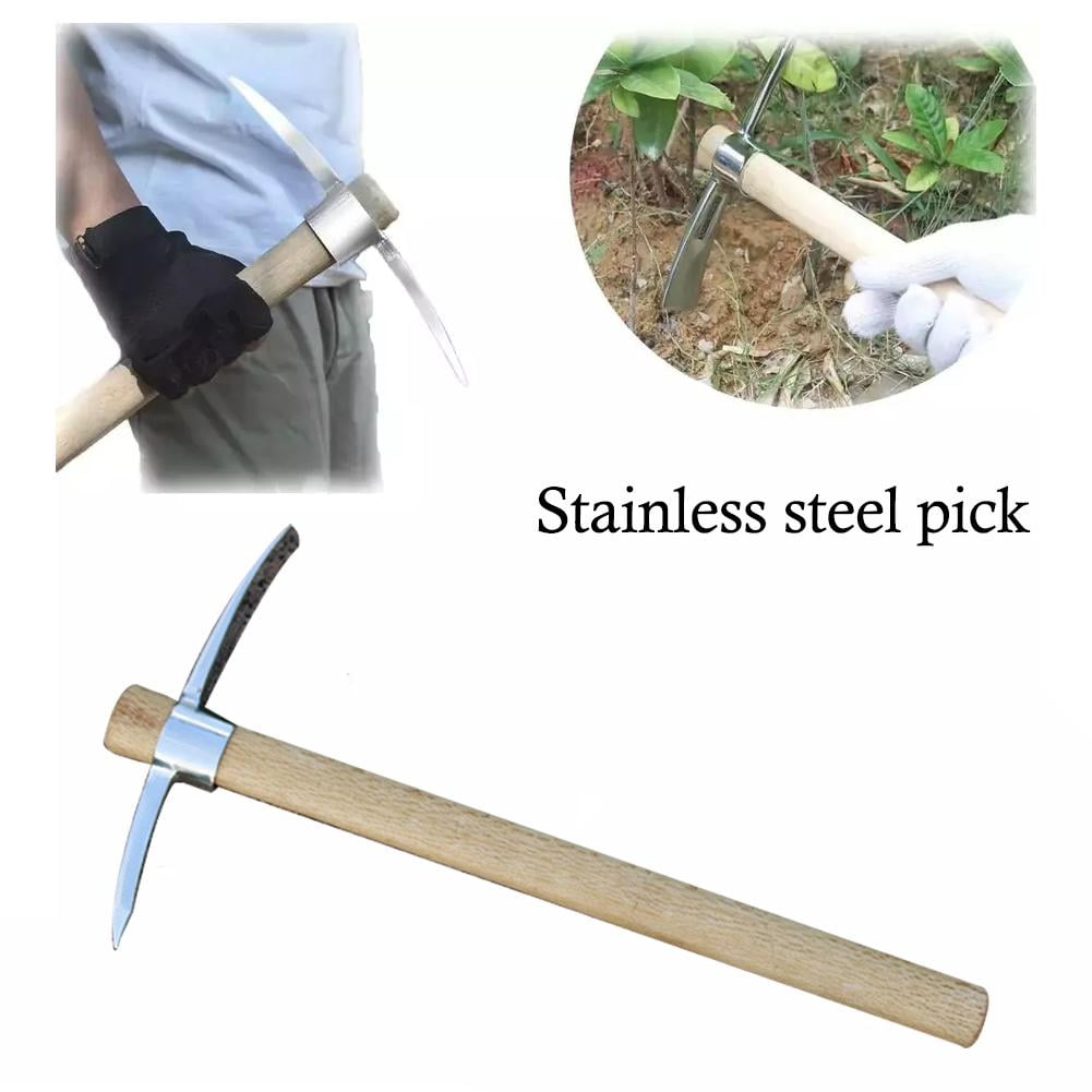DLQT Single Pickaxe Head Stainless Steel Pickaxe Head Outdoor Small Foreign Pickaxe Cross ...