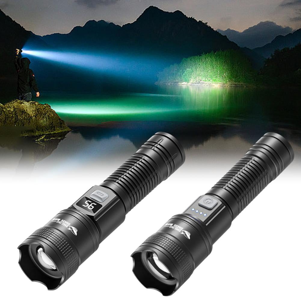 DLQT Telescopic Zoom Long-Range Flashlight (Led Display) Smile Shark ...