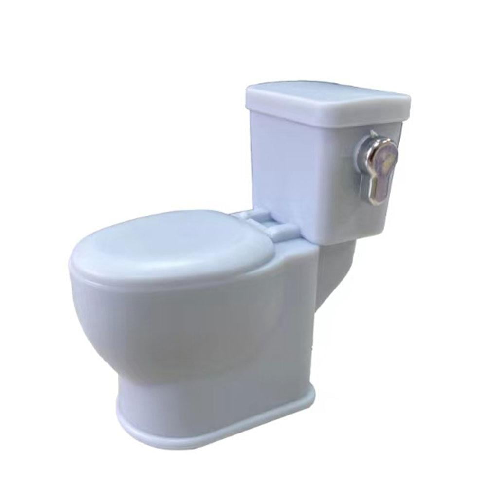 DLQT White 1:12 Mini Simulation Rechargeable Sound Toilet Miniature ...