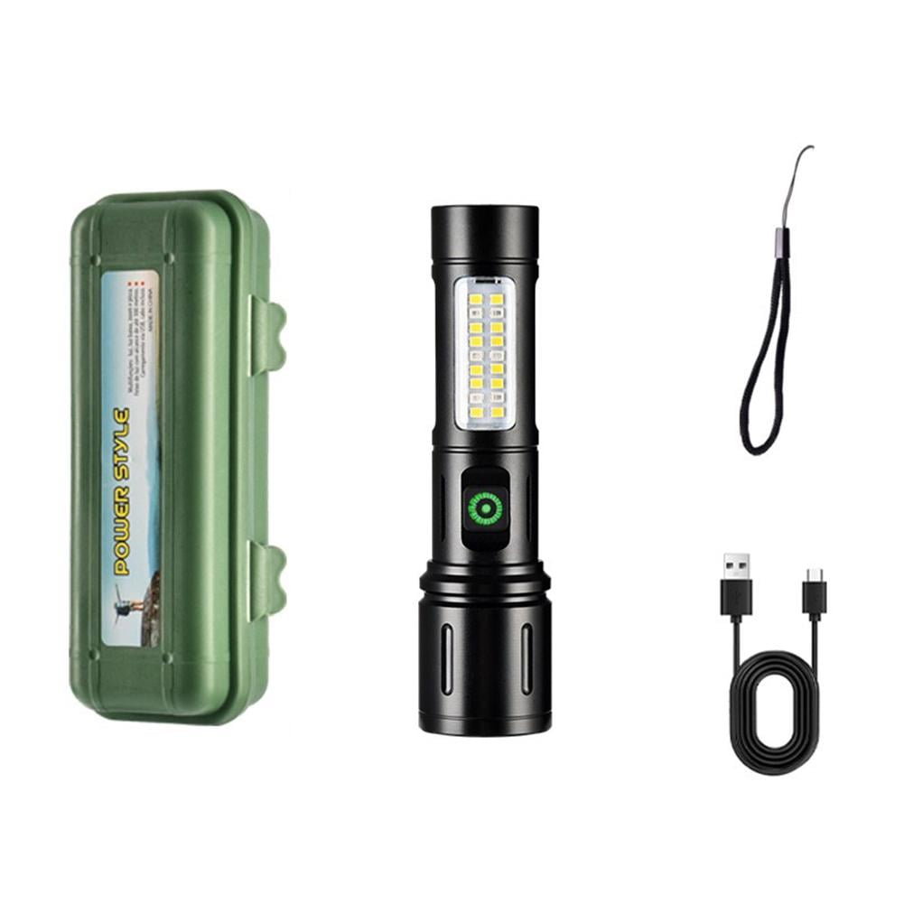 DLQT White Laser Flashlight + Data Cable + Plastic Box Flashlight ...