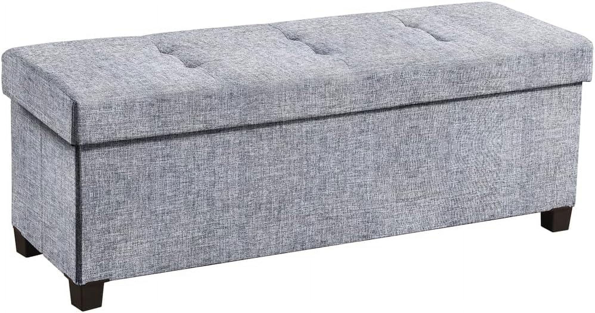 DLQZ 43 Inch Folding Storage Ottoman with Storage Bench, Long Large ...