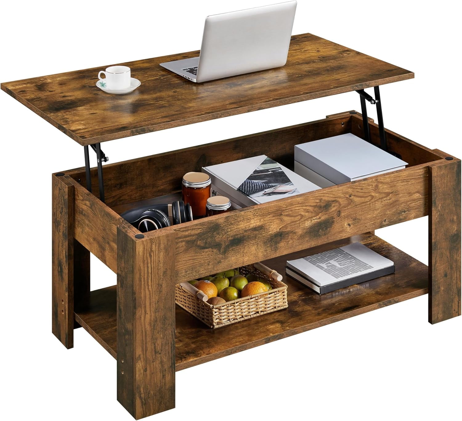 DLQZ Coffee Table, 47.5in Lift top Coffee Table with Hidden Compartment ...