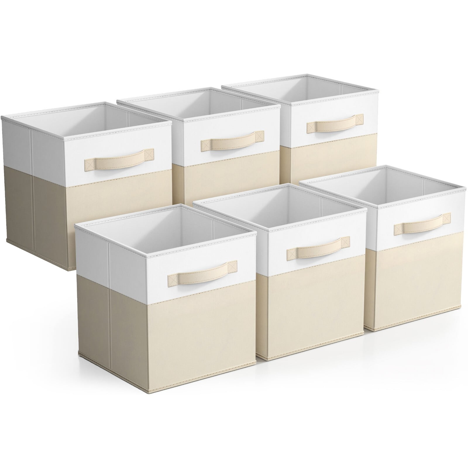 DLQZ Foldable Storage Bins – 6-Pack Fabric Storage Cubes, 11-Inch Cube ...