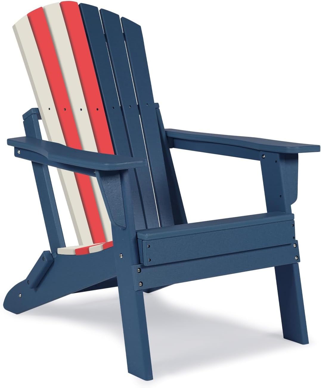 DLQZ Folding Adirondack Chair HDPE Outdoor All-Weather Chair for Patio ...