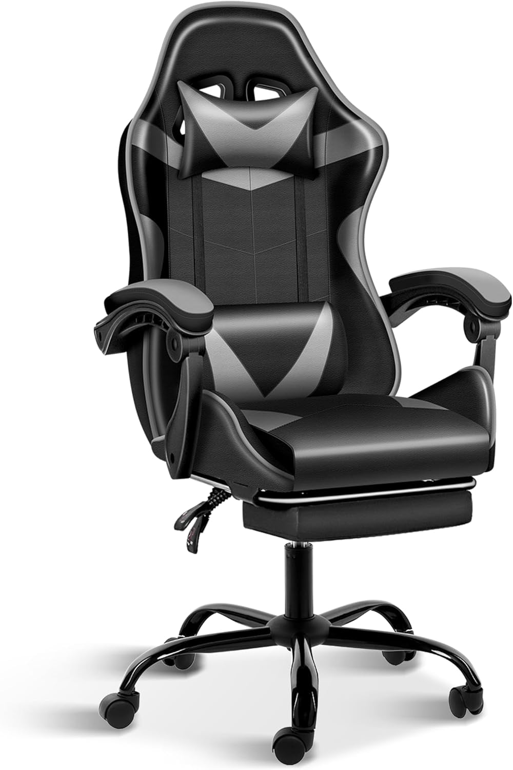 DLQZ Gaming Chair with Footrest, Height Adjustable & 90°-135° Tilt ...