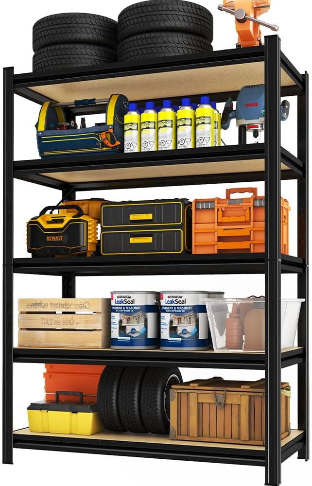 DLQZ Garage Shelving Unit Heavy Duty 5-Tier Adjustable Storage Shelving ...