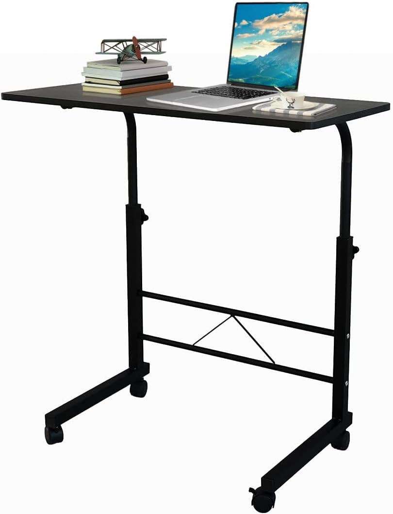 DLQZ Mobile Computer Desk Cart - Height Adjustable Laptop Table With ...