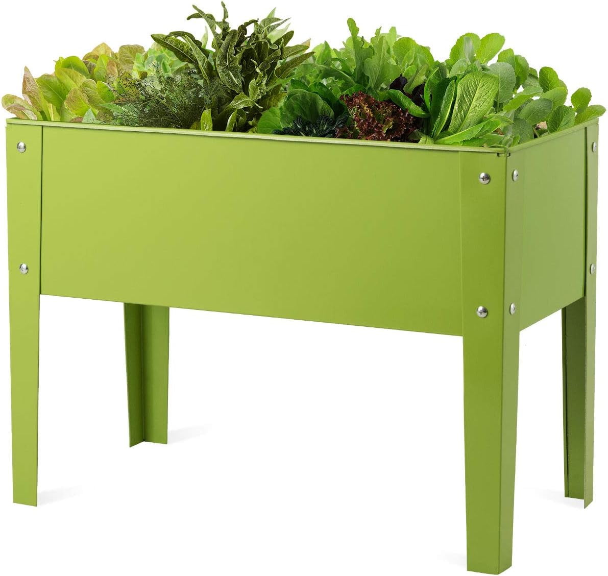 DLQZ Raised Garden Bed on Wheels Outdoor Elevated Planter Box with Legs ...
