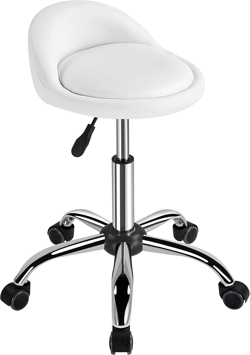 DLQZ Rolling Stool Adjustable Swivel Stools Chair with Wheels & Back ...