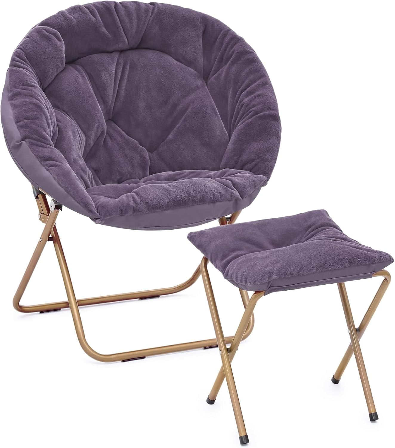 DLQZ Saucer Chair with Ottoman, Oversized Folding Reading Chair for ...