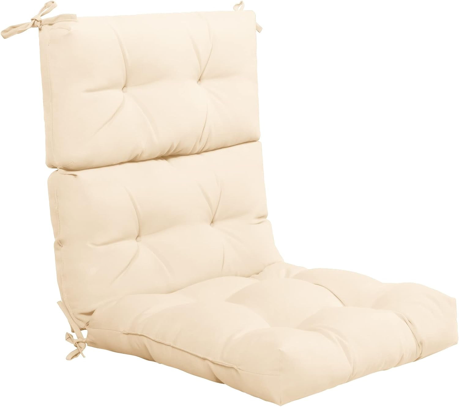 DLQZ Tufted Patio Cushion, Outdoor High Back Chair Pads 4.5 Inch Thick ...