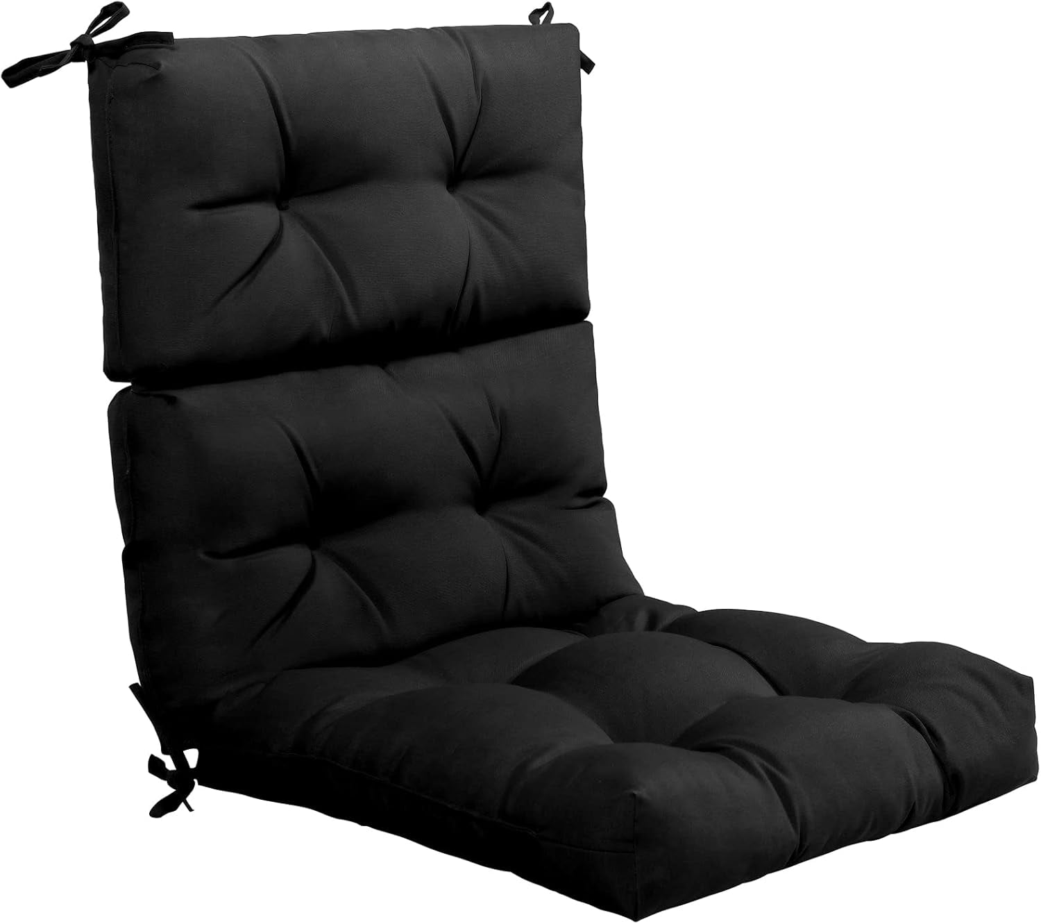 DLQZ Tufted Patio Cushion, Outdoor High Back Chair Pads 4.5 Inch Thick ...