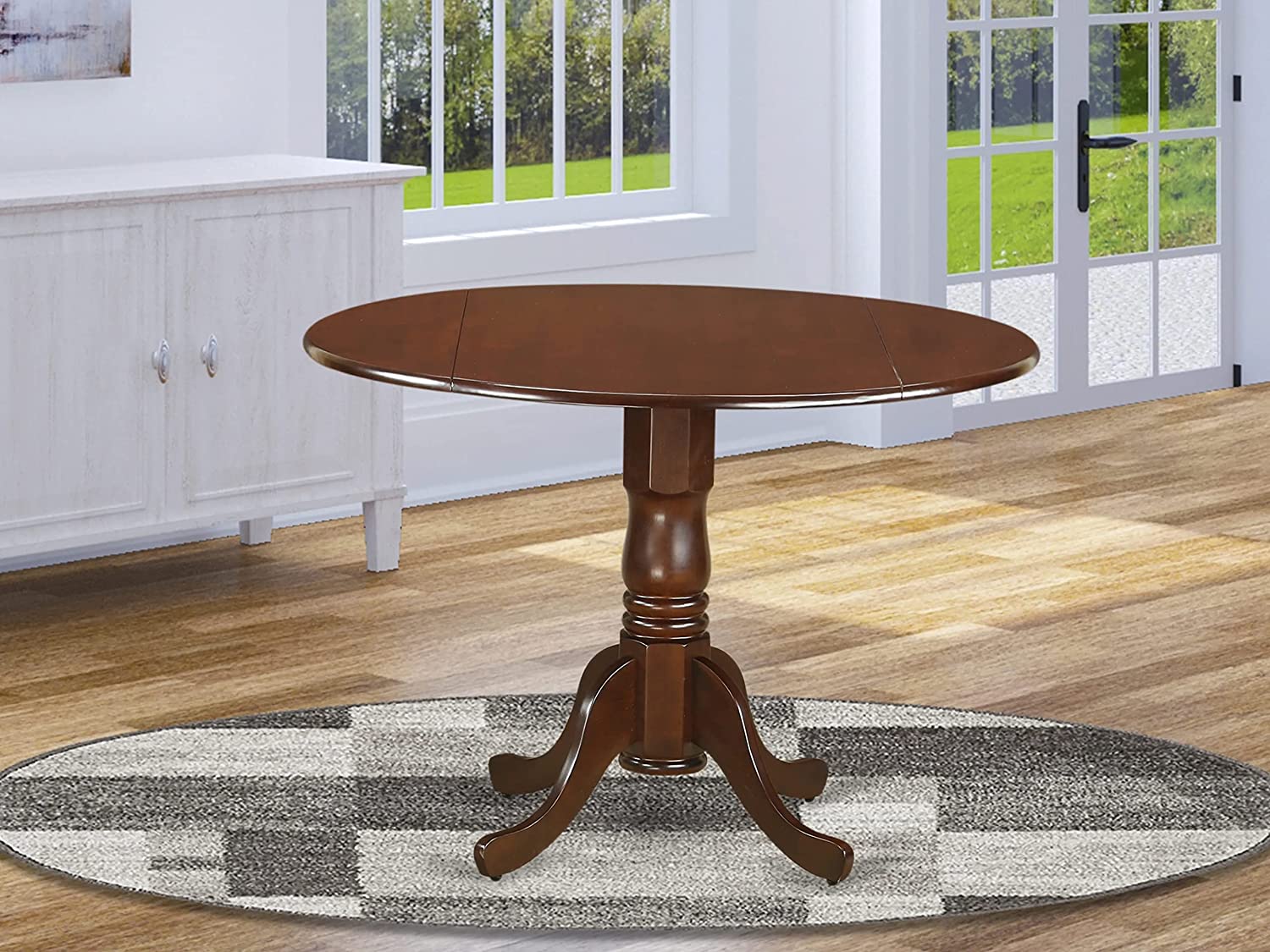 DLT-ESP-TP Mid Century Modern Dining Table Round Tabletop and 42 x 29.5 ...