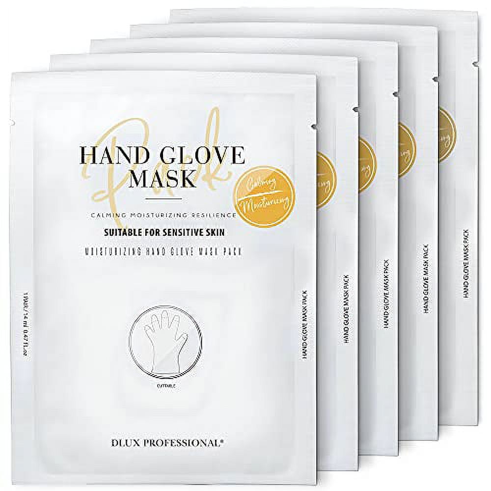 DLUX PROFESSIONAL Hand Glove Mask - 5 Pairs (10 Pcs) Moisturizing Hand ...