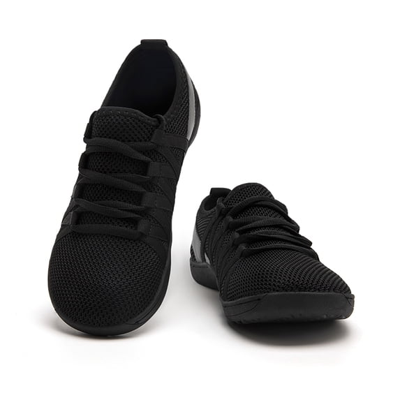DLWKIPV Breathable Knit Sneakers for Women - Lightweight Lace-Up ...