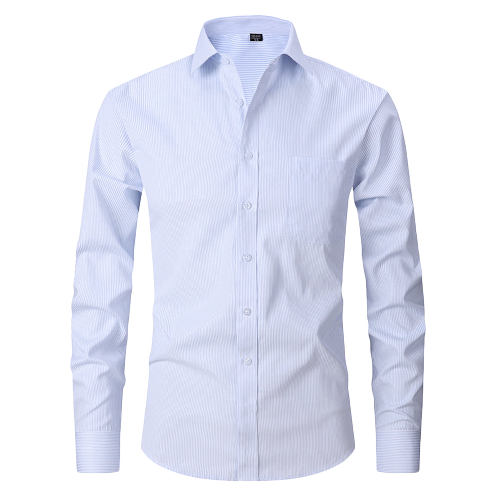 DLfVUB Cotton Solid Color Dress Shirts for Men Casual Button Down ...