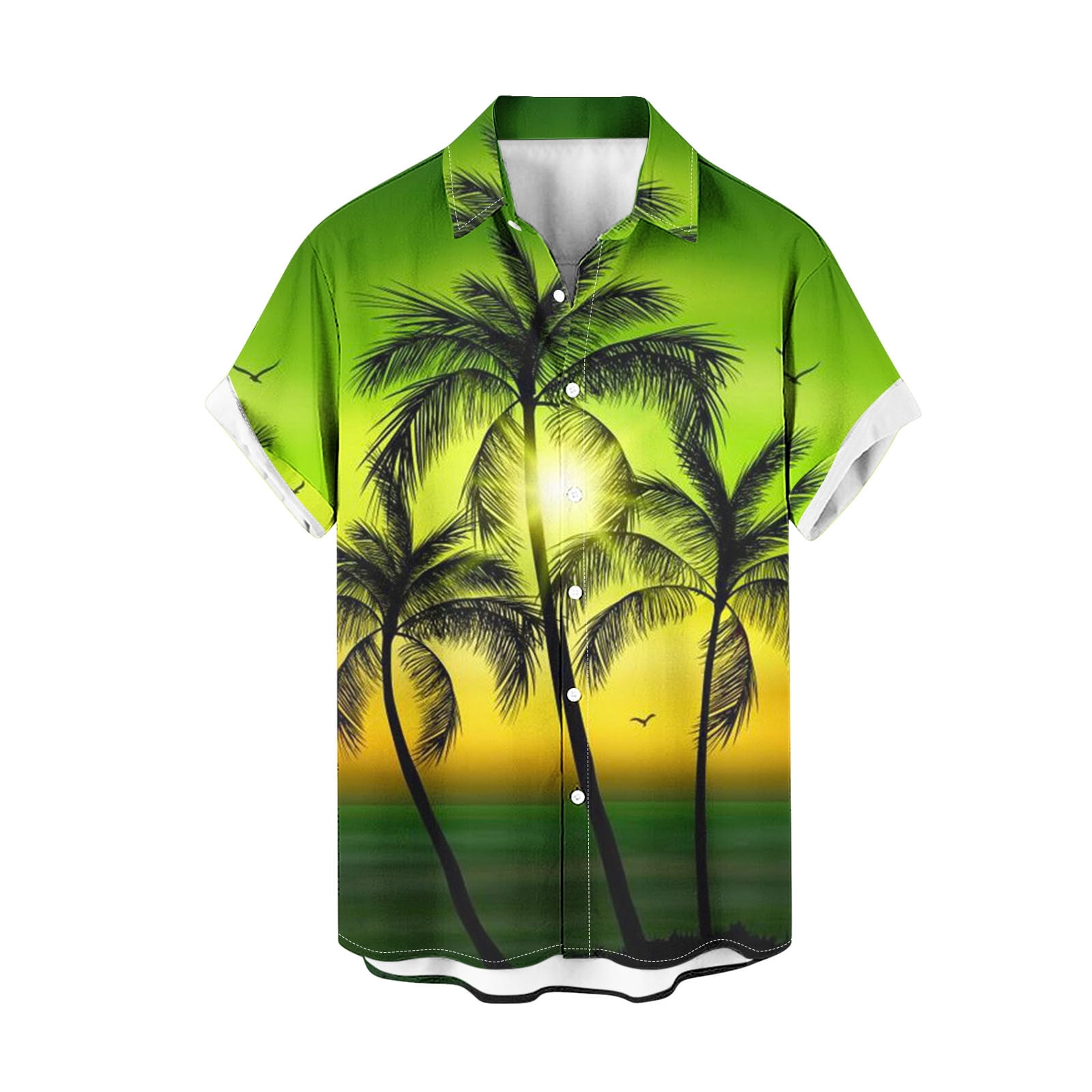 Dlfvub Mens Hawaiian Shirts Short Sleeve Button Down Casual Shirts