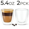 DLux Espresso Set of 2, 5.4 Oz Double Walled Insulated Borosilicate ...