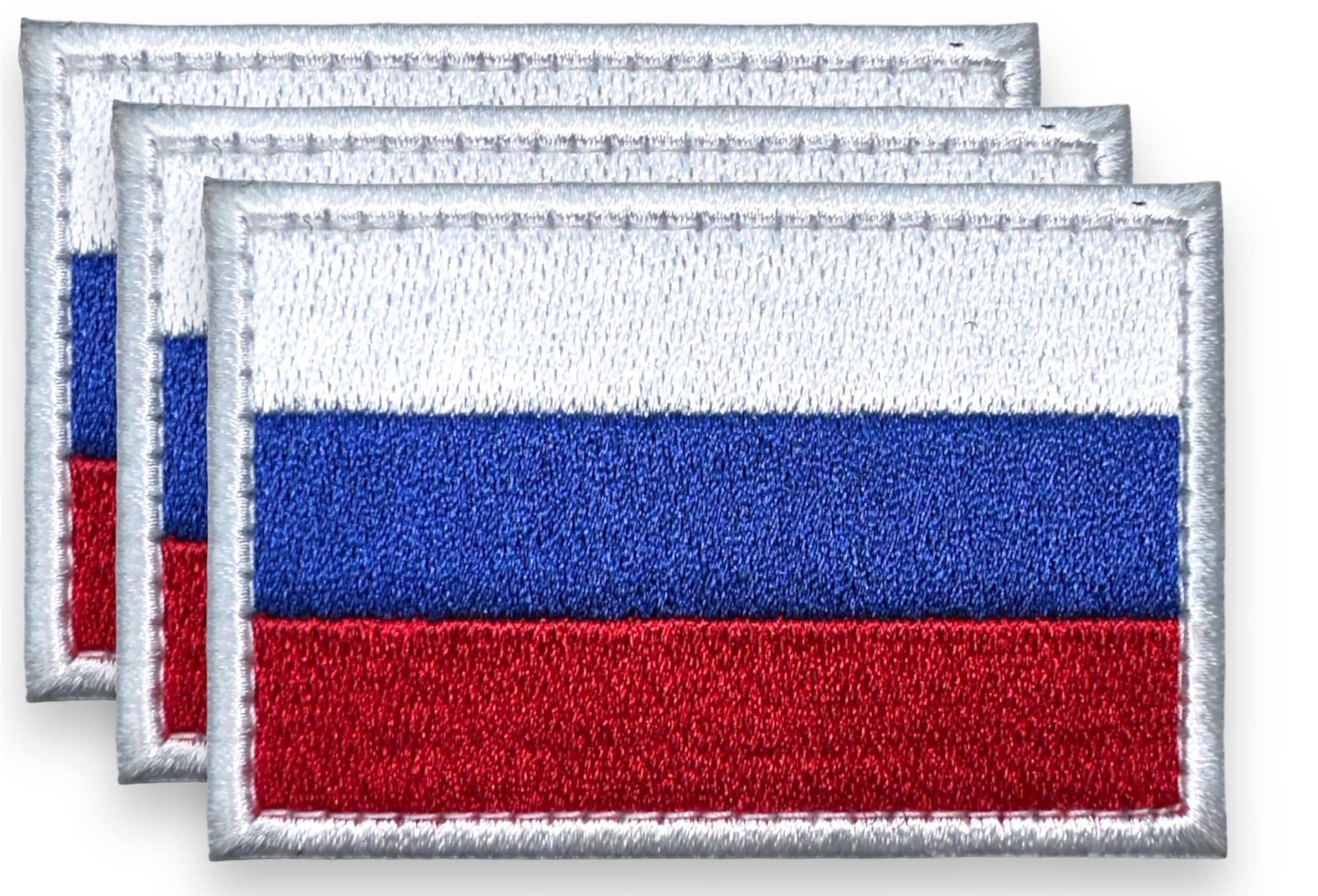 DM 3Pack Russia Flag Embroidery Patches Tactical Russian Flag Patches ...