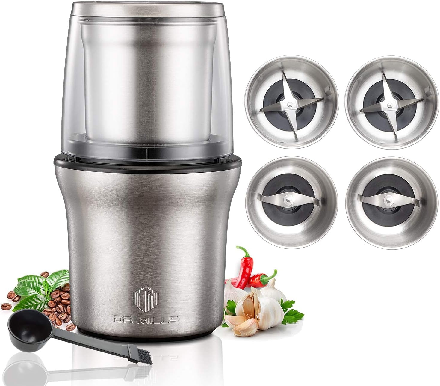 DM-7412M Electric Dried Spice and Coffee Grinder with Dry Ingredients ...