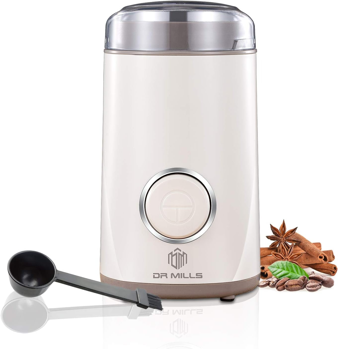DM-7441W Coffee Grinder Electric, Bean and Dried Spice Grinder, One ...