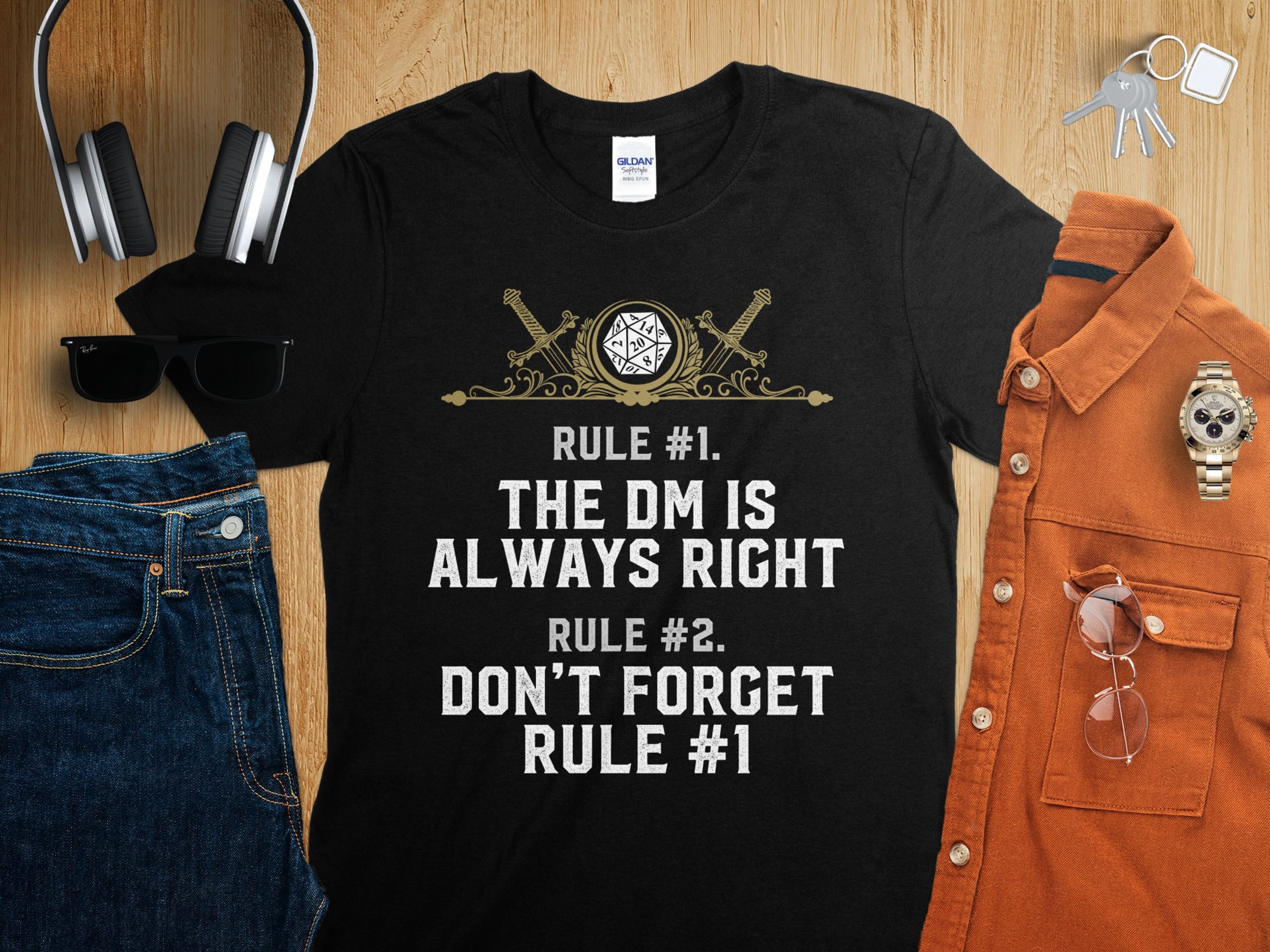 DM Rules Shirt Dungeon Game Master Dungeons Tabletop RPG Roleplaying ...